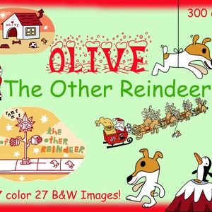 Olive the Other Reindeer Christmas Storybook Clipart - Etsy