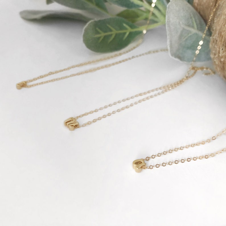 Tiny Initial Necklace/gift for Her/personalize/initial - Etsy