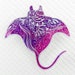 Holographic Sticker, Manta Ray, Ray, Psychedelic, Trippy Vinyl Sticker ...