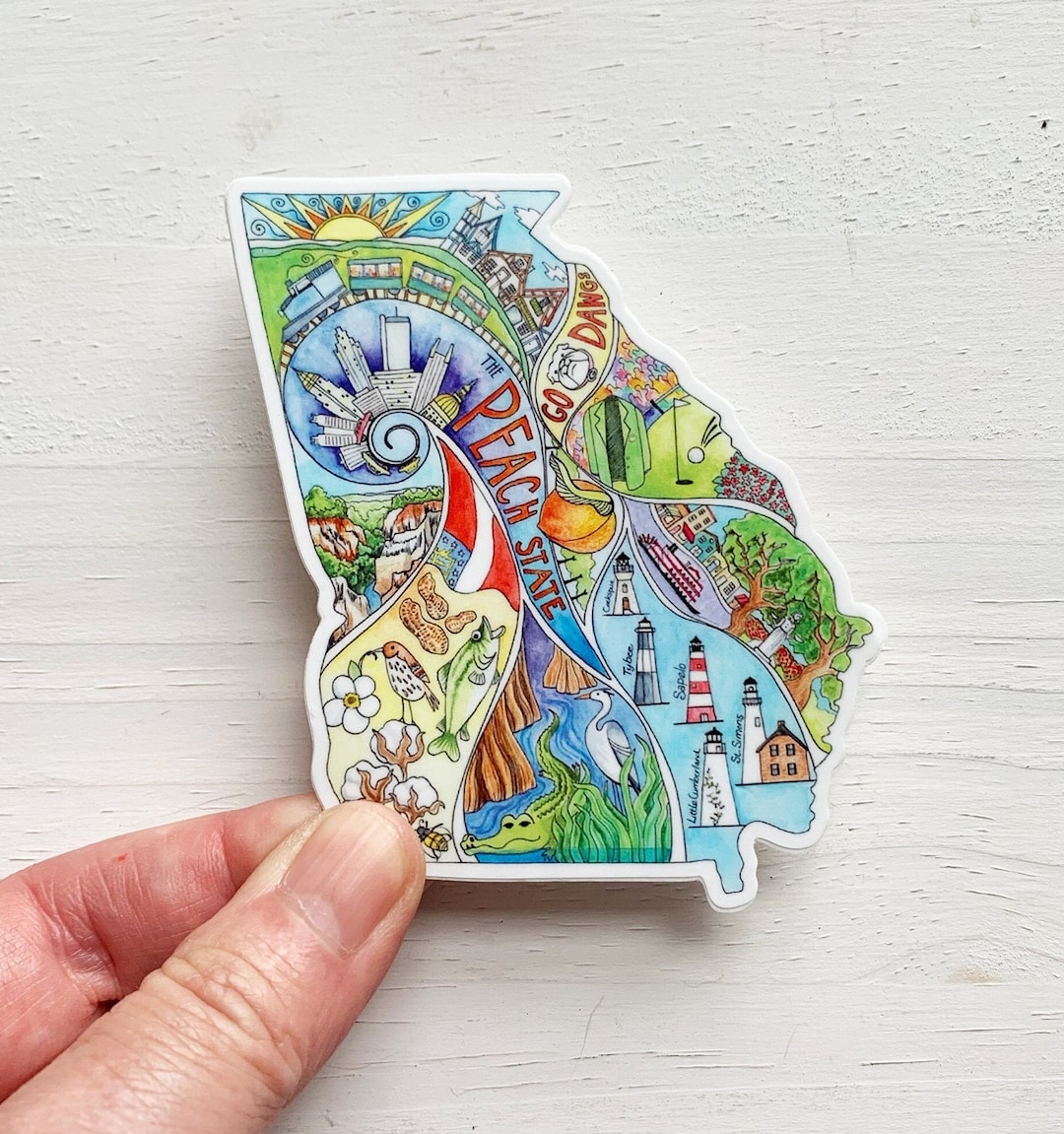 Georgia Vinyl Sticker, Georgia Decal, Laptop Decal, Phone Decal ...