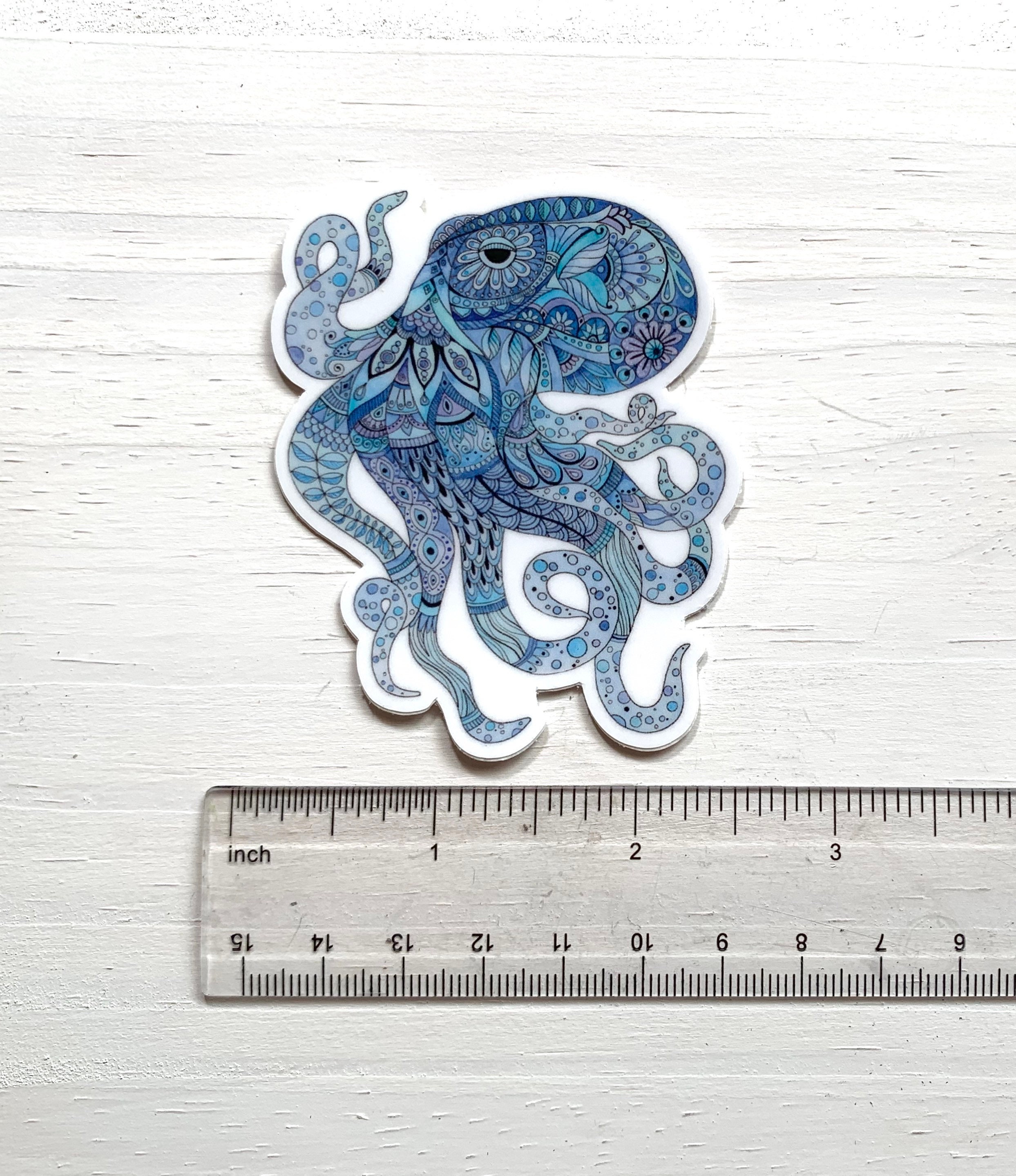 Octopus vinyl sticker Octopus decal Laptop decal phone | Etsy