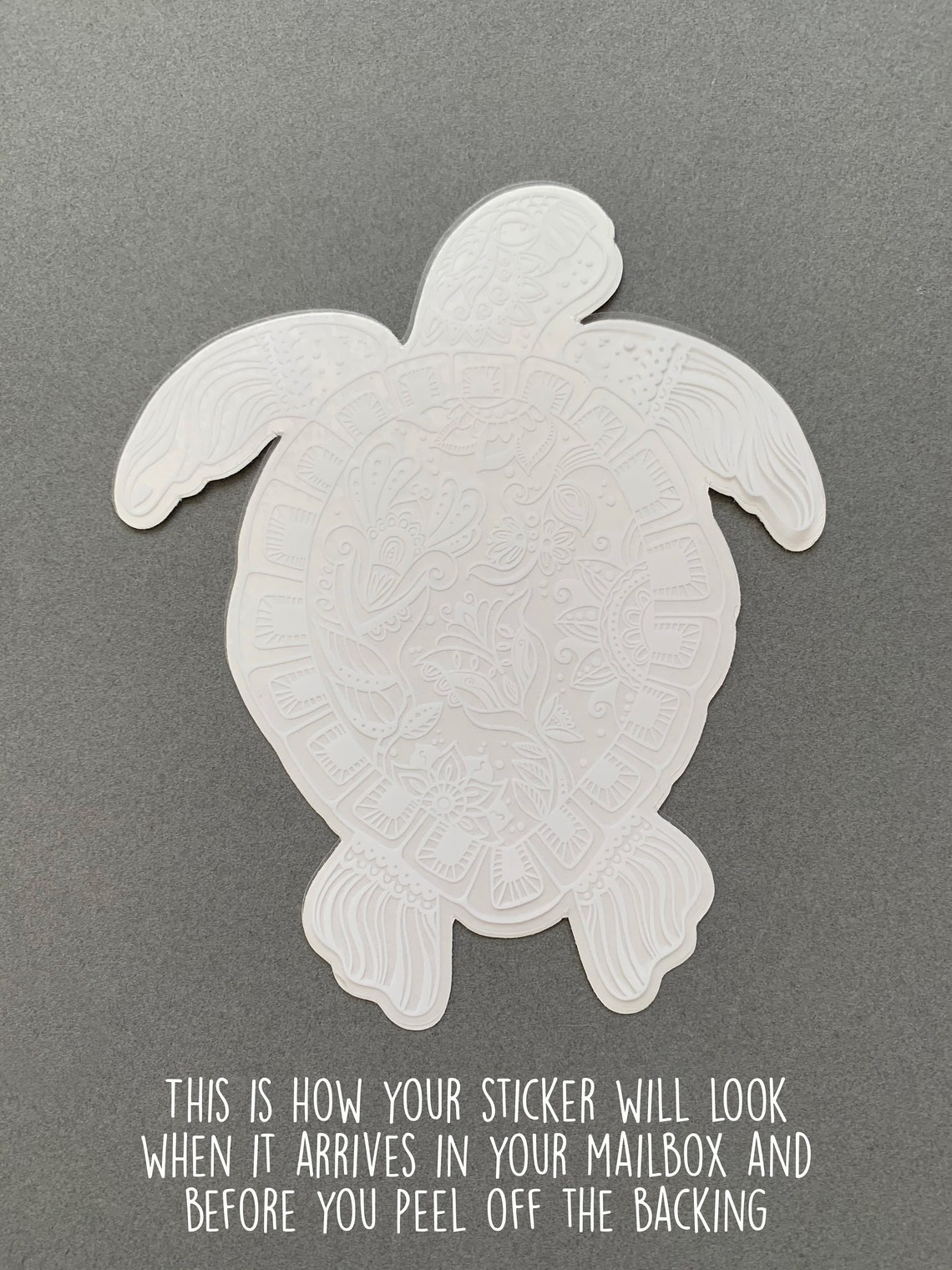 Clear Sea Turtle Sticker Water Bottle Sticker Turtle - Etsy