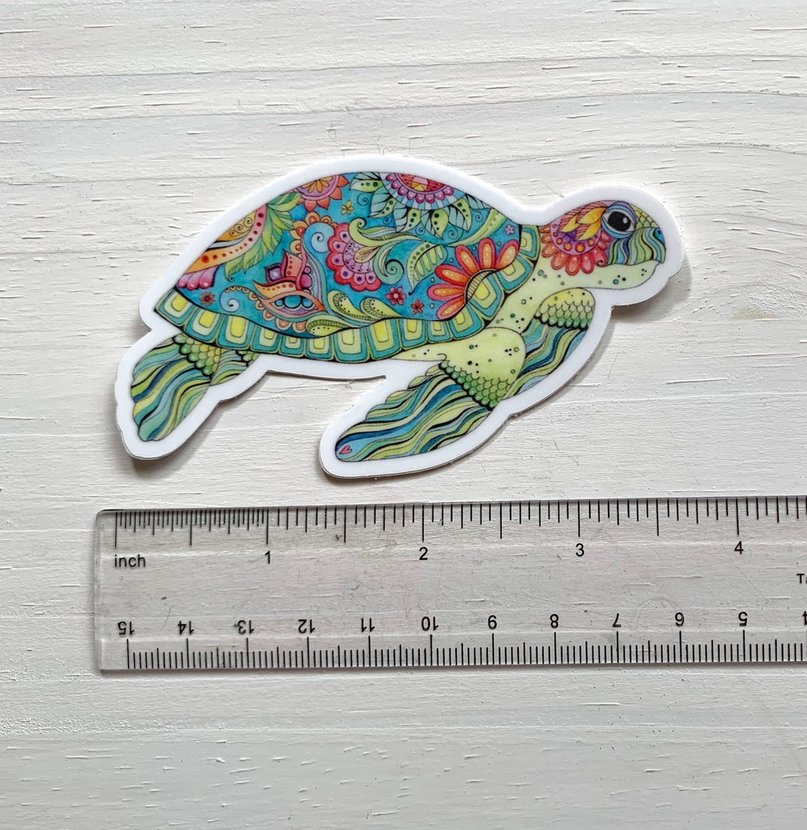 Sea Turtle Vinyl Sticker, Sea Turtle Decal, Laptop Decal, Phone Decal ...