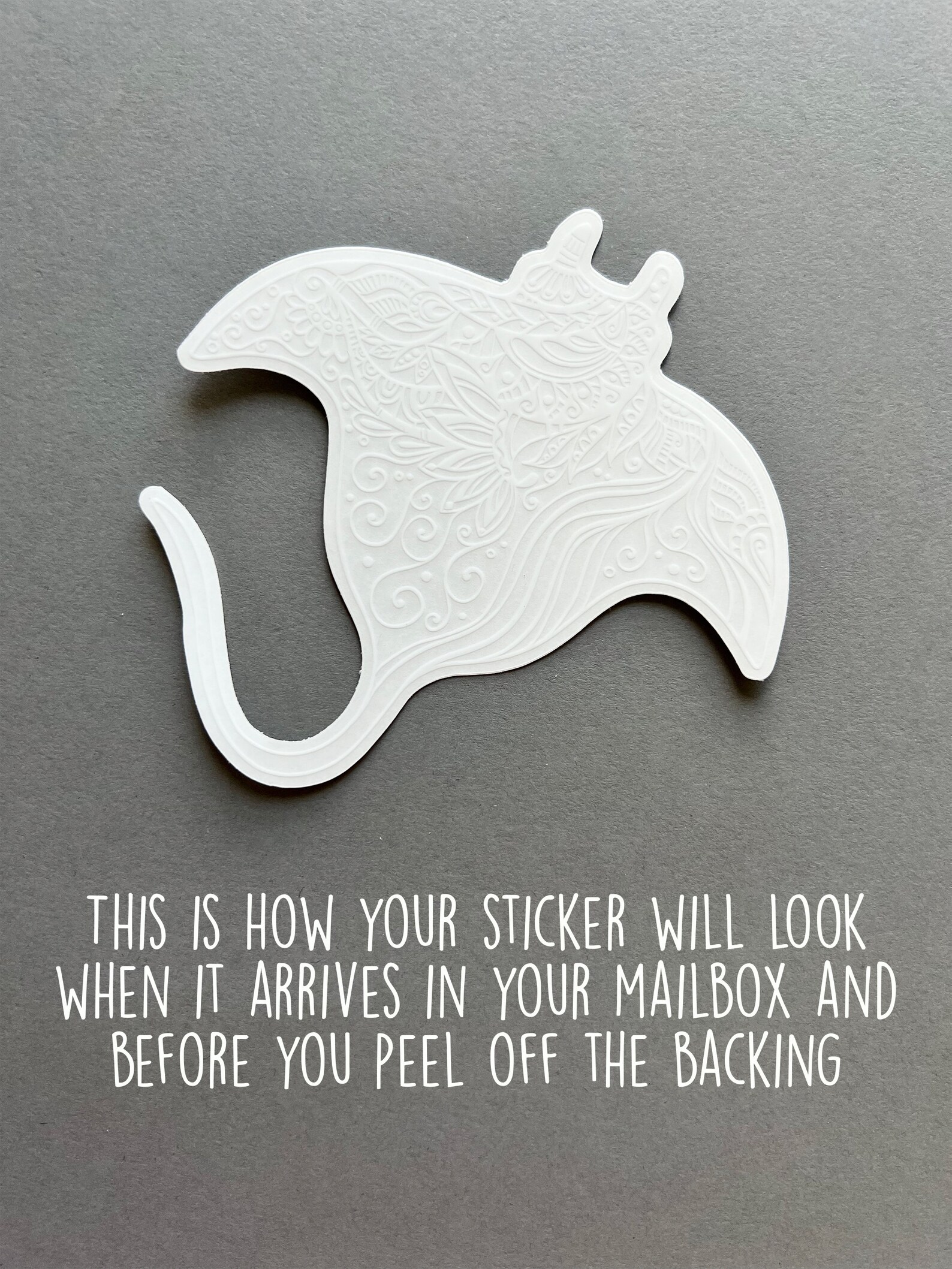 Clear Ray Sticker, Manta Ray Sticker, Transparent Decal, Laptop Decal ...