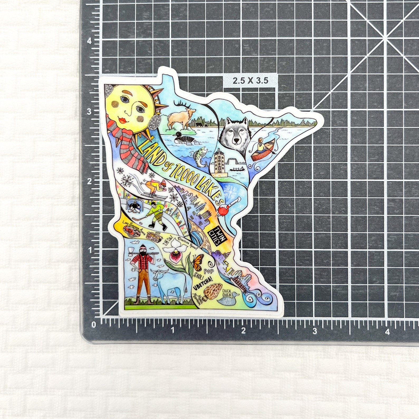 Minnesota Vinyl Sticker, Minnesota Decal, Laptop Decal, Phone Decal ...