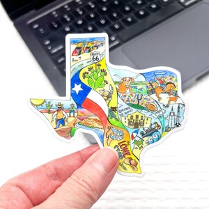 Texas Vinyl Sticker, Texas Decal, Laptop Decal, Phone Decal, Texas Map ...
