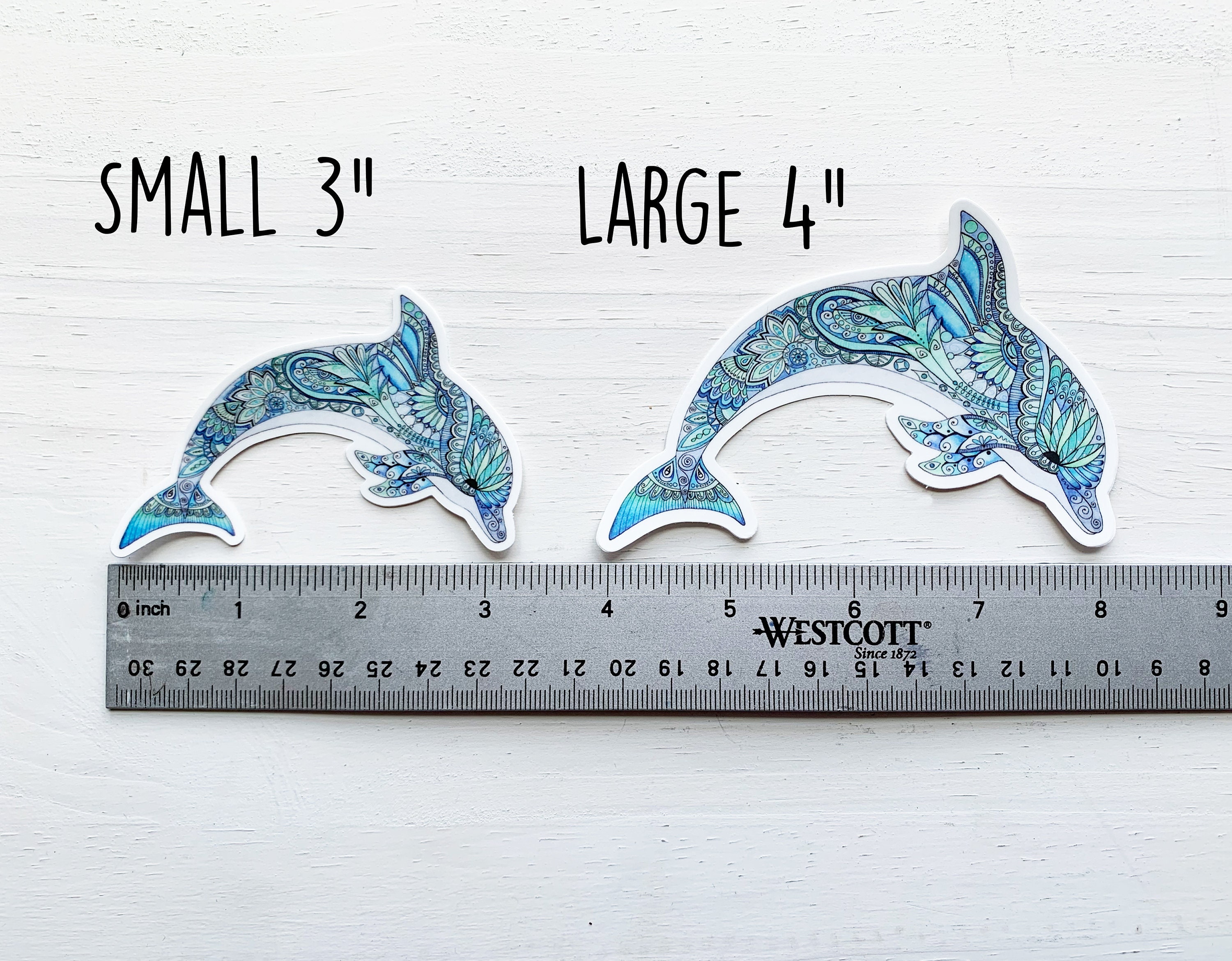 Dolphin Vinyl Sticker Dolphin Decal Laptop Decal Phone | Etsy