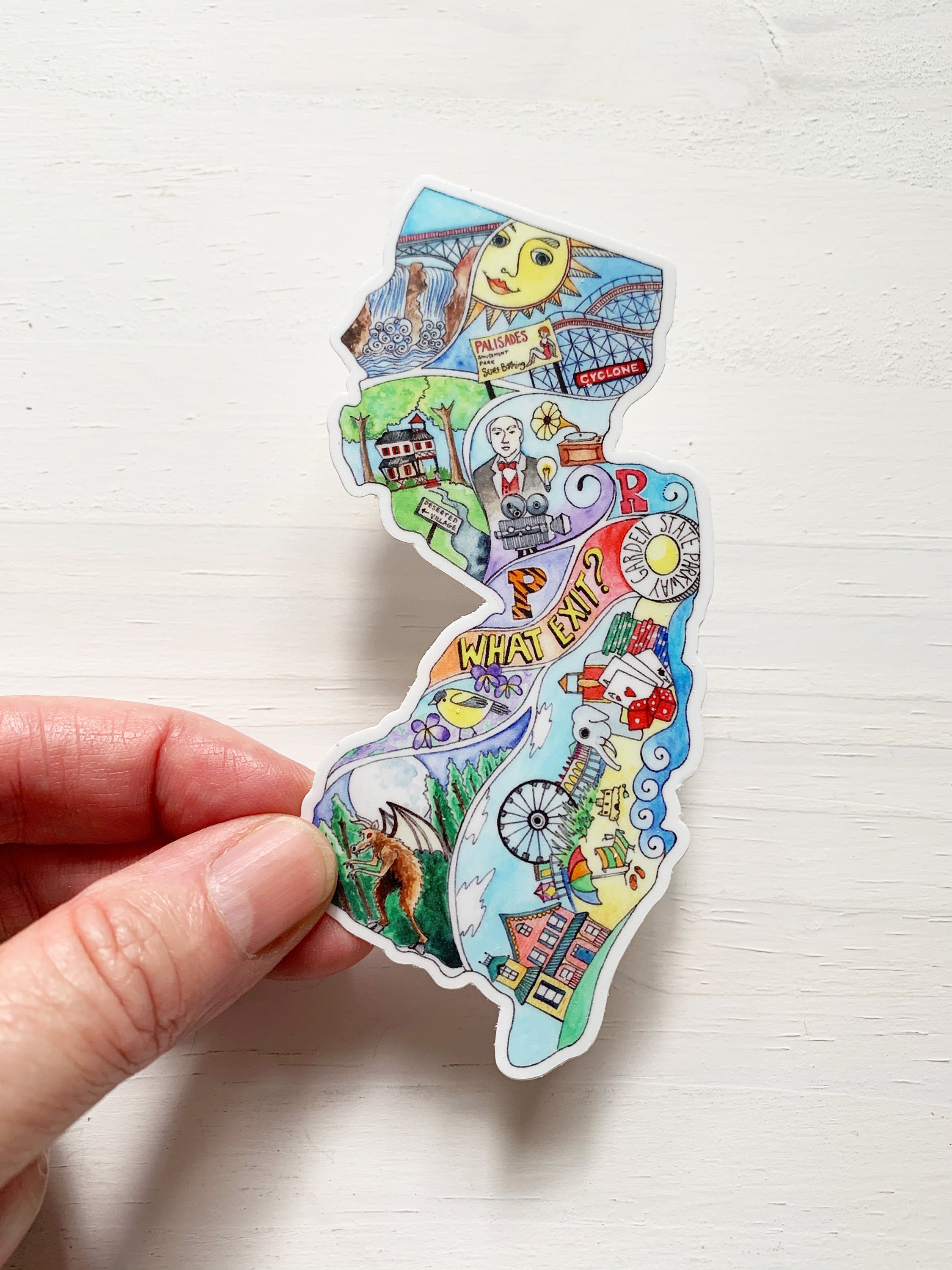 New Jersey Vinyl Sticker New Jersey Decal Laptop Decal - Etsy