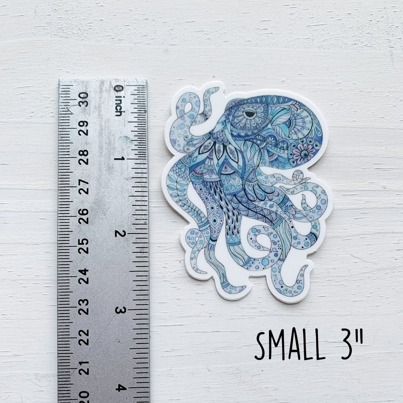 Octopus Vinyl Sticker, Octopus Decal, Laptop Decal, Phone Decal ...