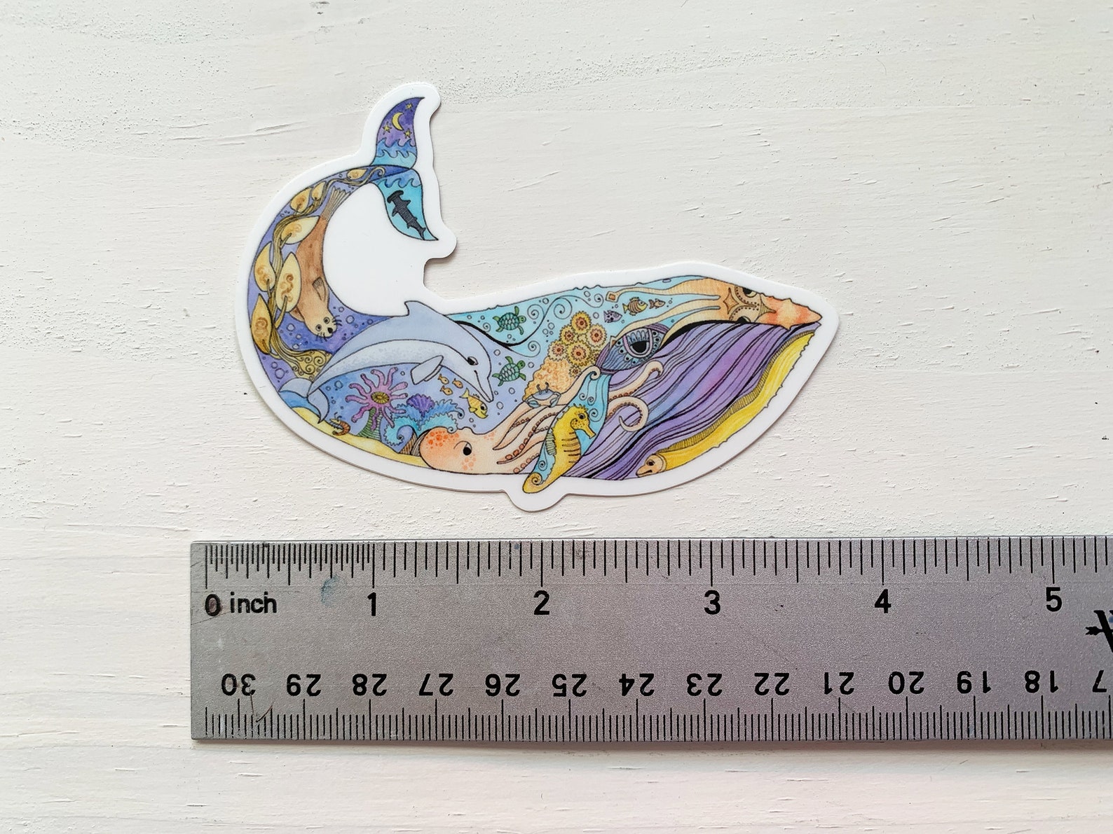 Whale Vinyl Sticker, Whale Decal, Laptop Decal, Phone Decal, Blue Whale ...