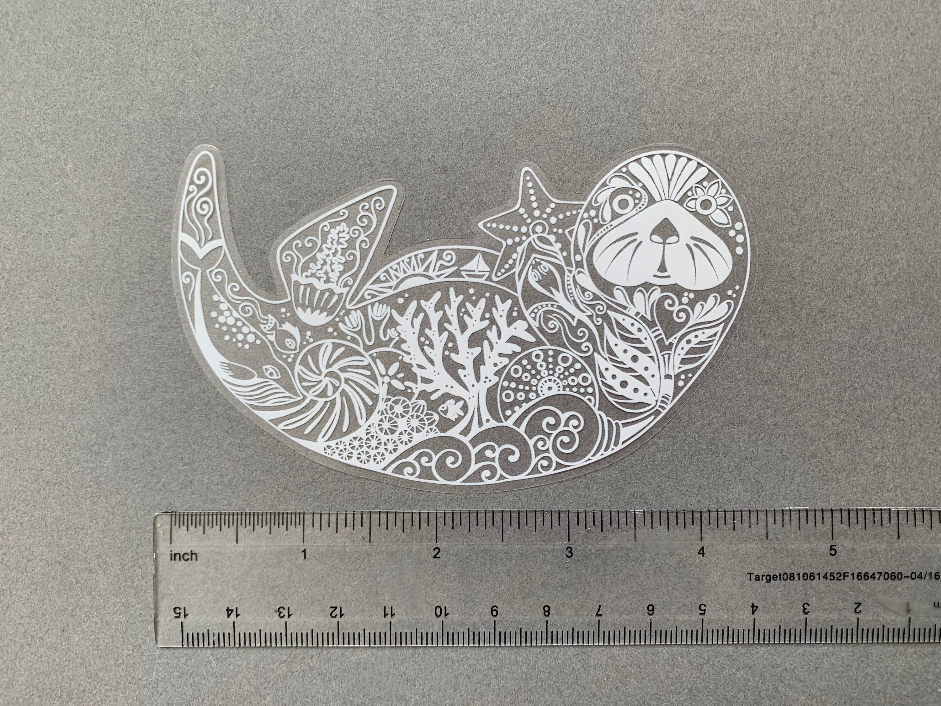 Clear Sea Otter Sticker, Clear Otter Sticker, Animal Stickers ...