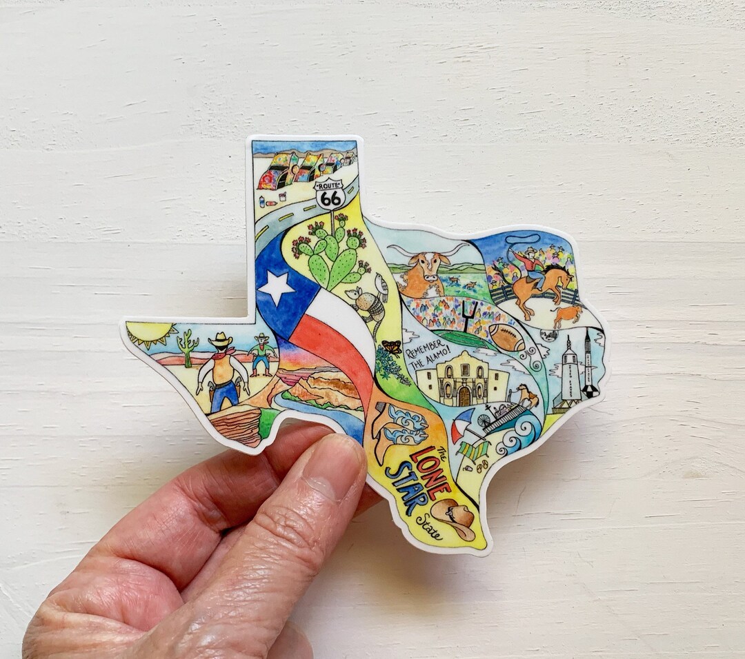Texas Vinyl Sticker Texas Decal Laptop Decal Phone Decal - Etsy