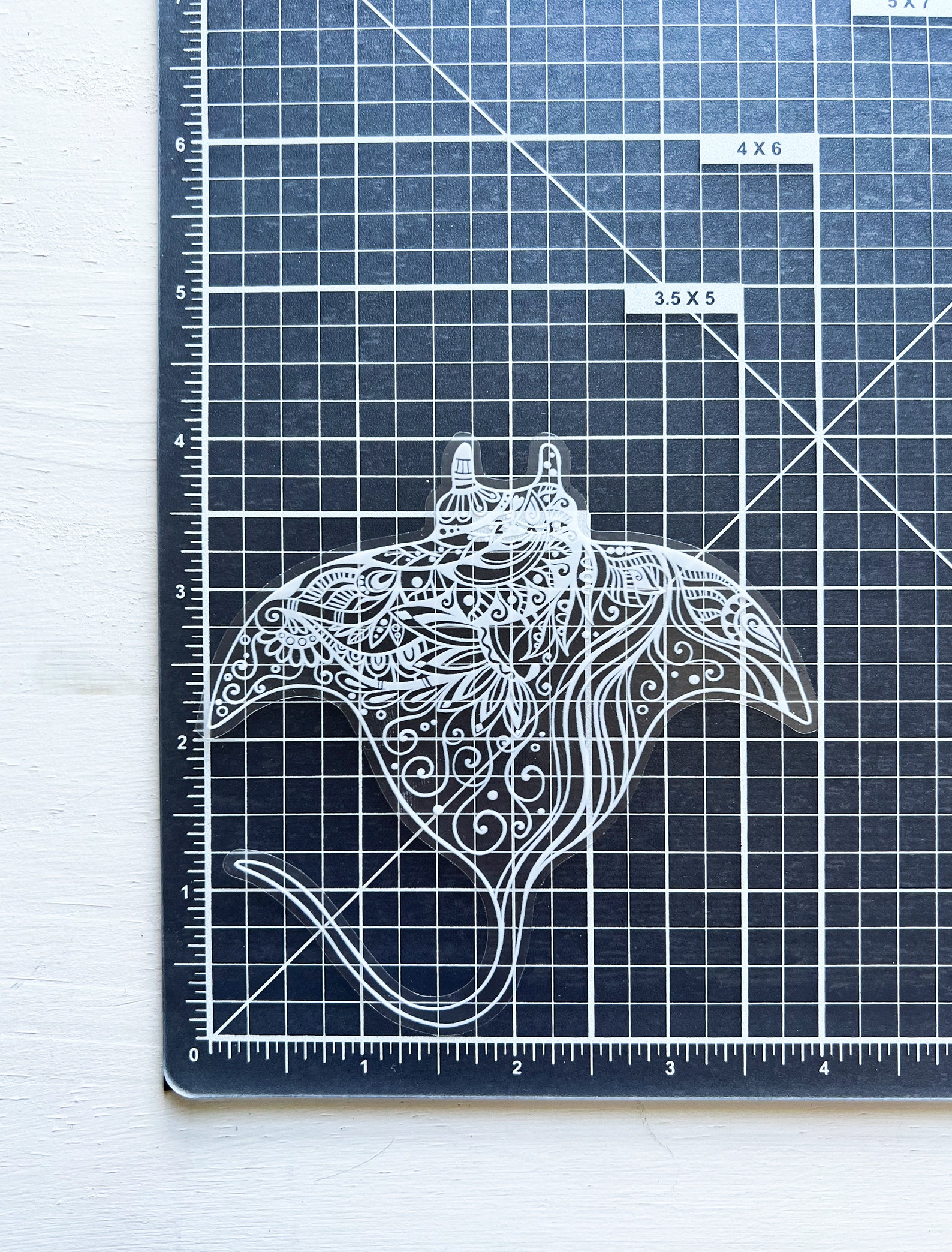 Clear Ray Sticker, Manta Ray Sticker, Transparent Decal, Laptop Decal ...