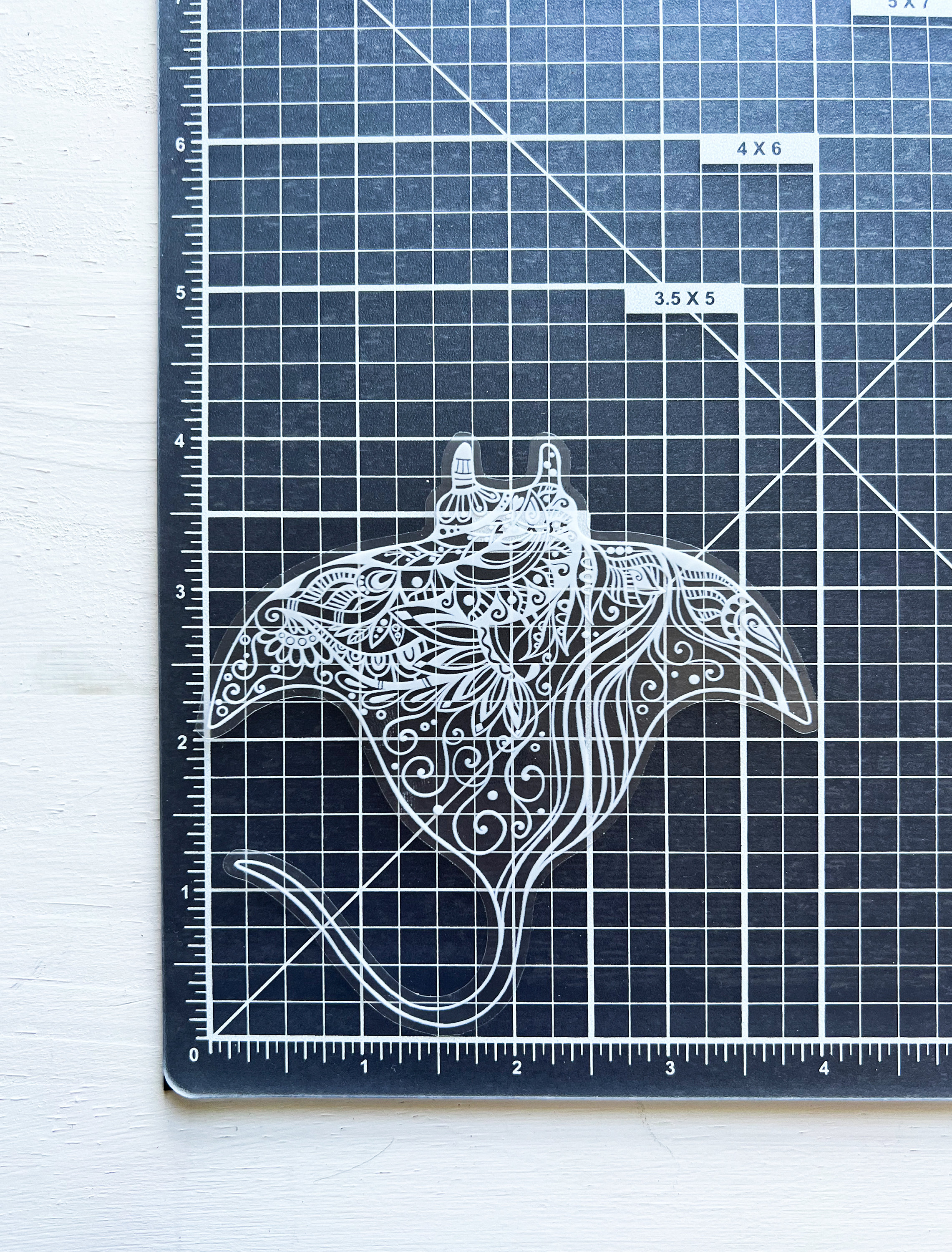 Clear Ray Sticker, Manta Ray Sticker, Transparent Decal, Laptop Decal ...