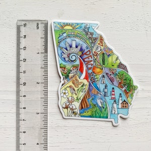 Georgia Vinyl Sticker, Georgia Decal, Laptop Decal, Phone Decal ...