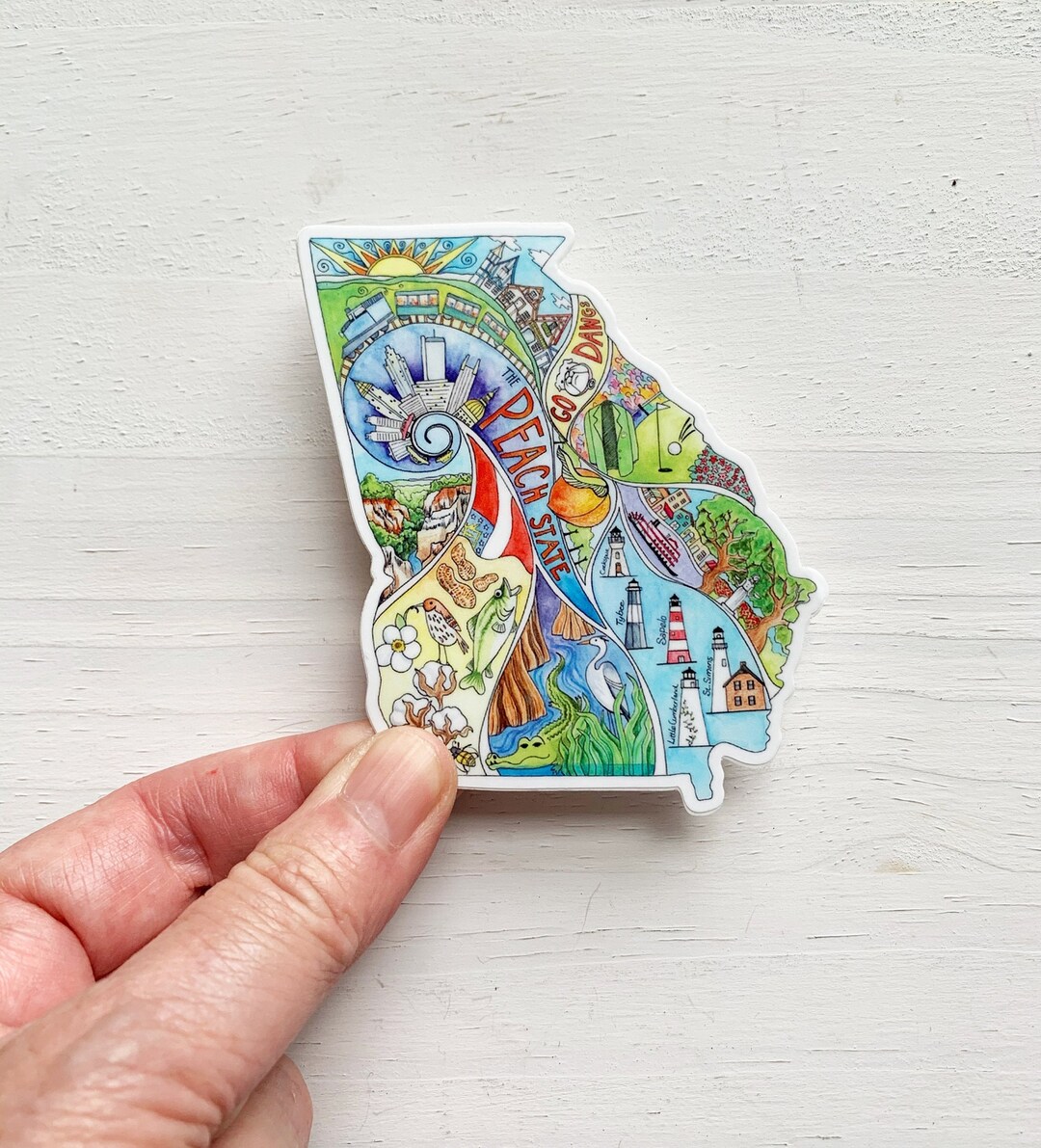 Georgia Vinyl Sticker Georgia Decal Laptop Decal Phone - Etsy