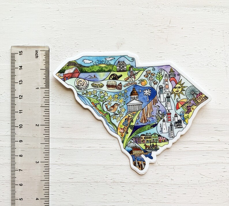 South Carolina Vinyl Sticker South Carolina Decal Laptop | Etsy