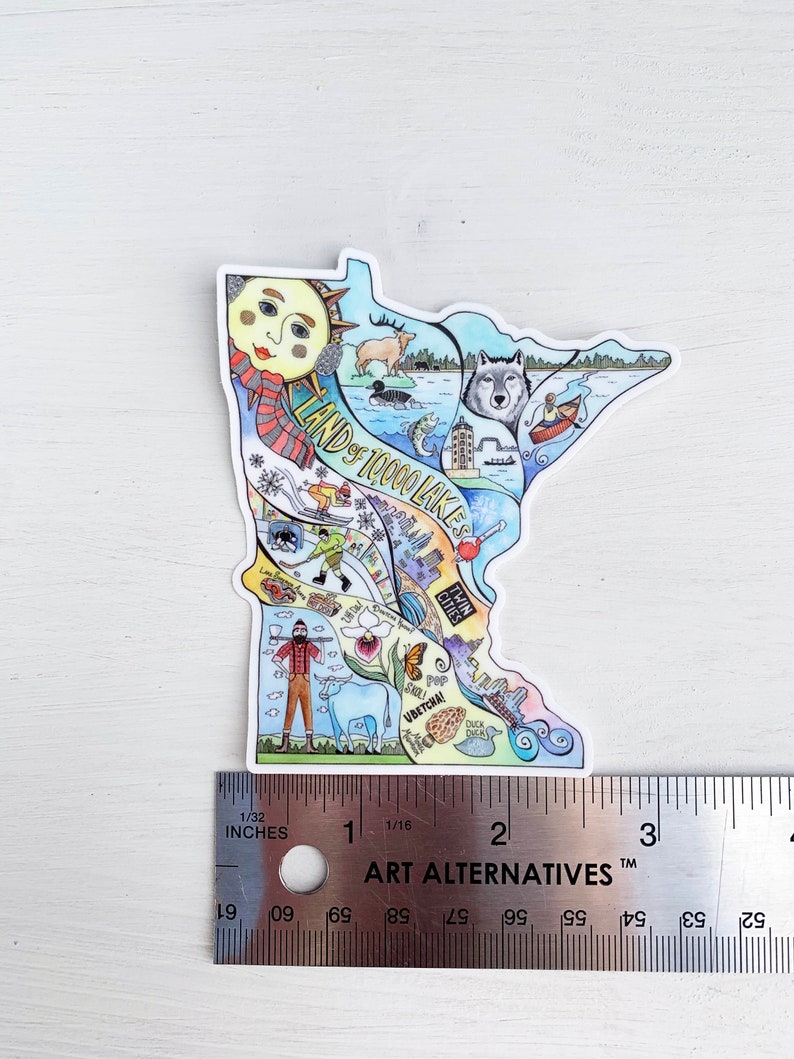 Minnesota vinyl sticker Minnesota decal Laptop decal phone | Etsy