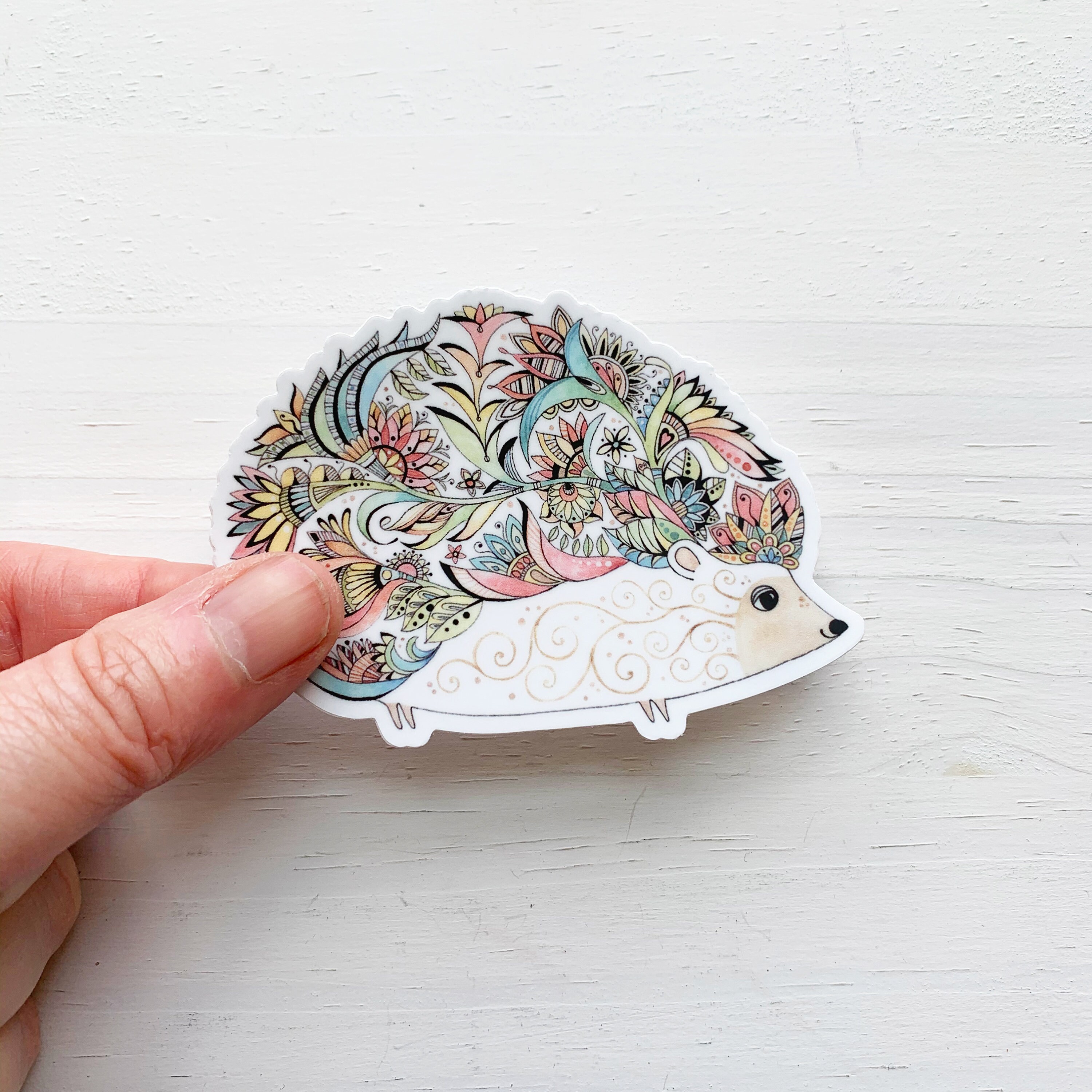 Hedgehog vinyl sticker Hedgehog decal for Laptop phone | Etsy