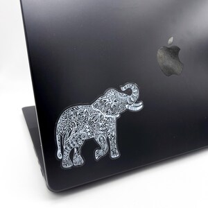 Clear Elephant Sticker, Water Bottle Sticker, Elephant Decal ...