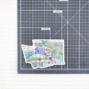 Washington Vinyl Sticker, Washington Decal, Laptop Decal, Washington ...