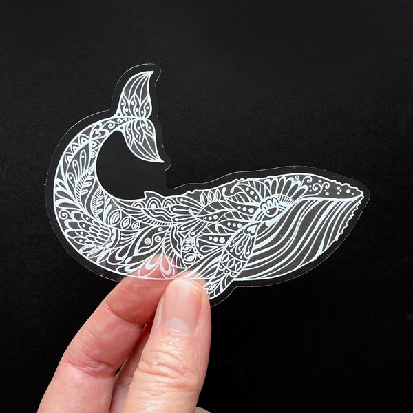 Transparent Whale Sticker - Etsy