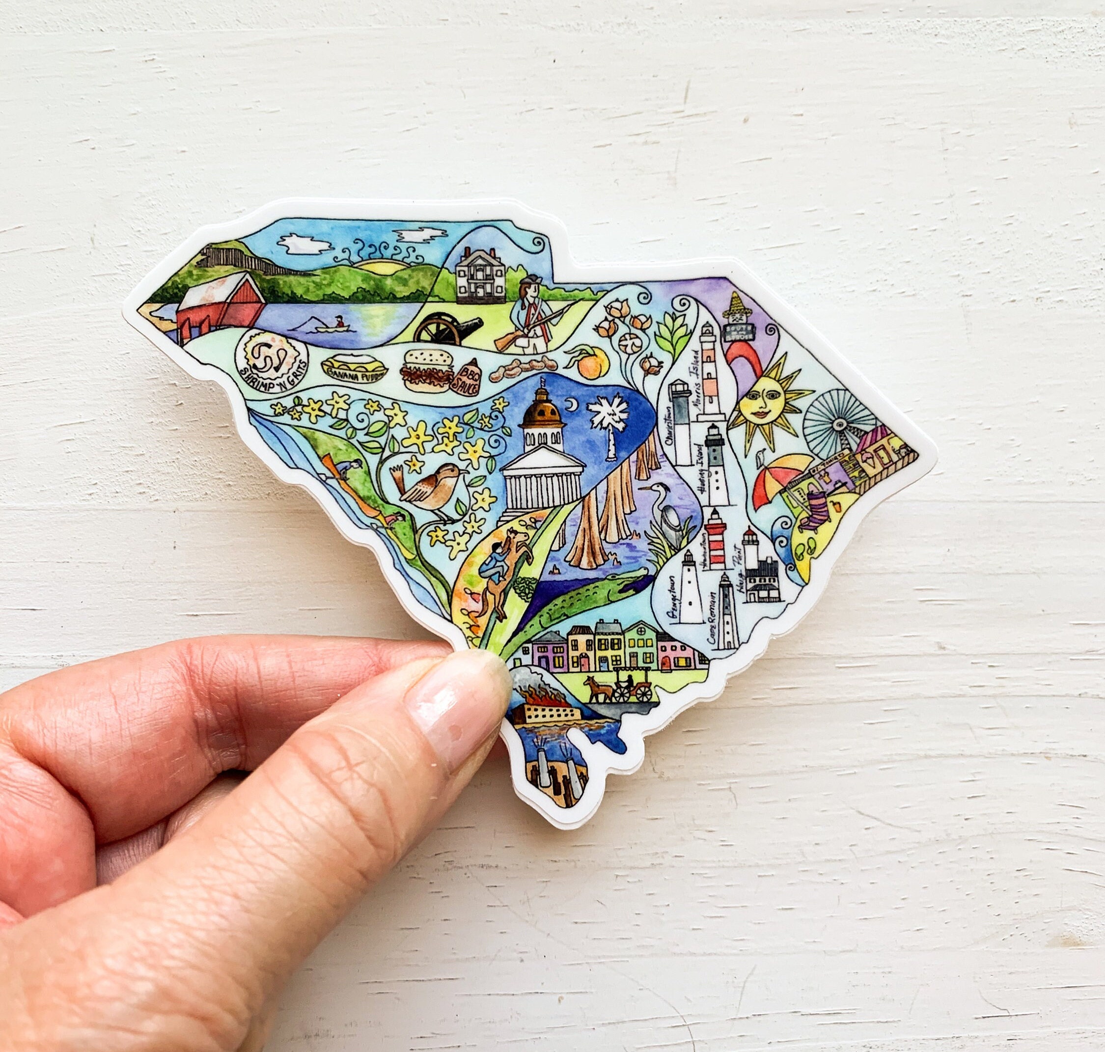 South Carolina Vinyl Sticker South Carolina Decal Laptop - Etsy