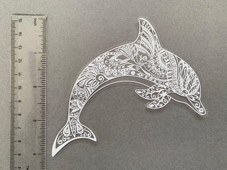 Clear Dolphin Sticker Transparent Decal White on Clear - Etsy