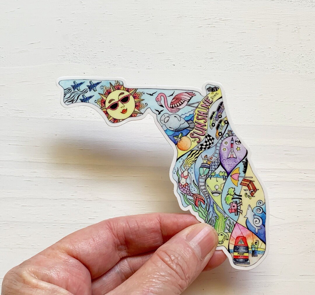 Florida Vinyl Sticker Florida Decal Laptop Decal Phone - Etsy