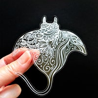 Manta Ray Zentangle Decal - Etsy