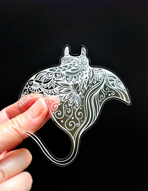 Clear Ray Sticker Manta Ray Sticker Transparent Decal - Etsy