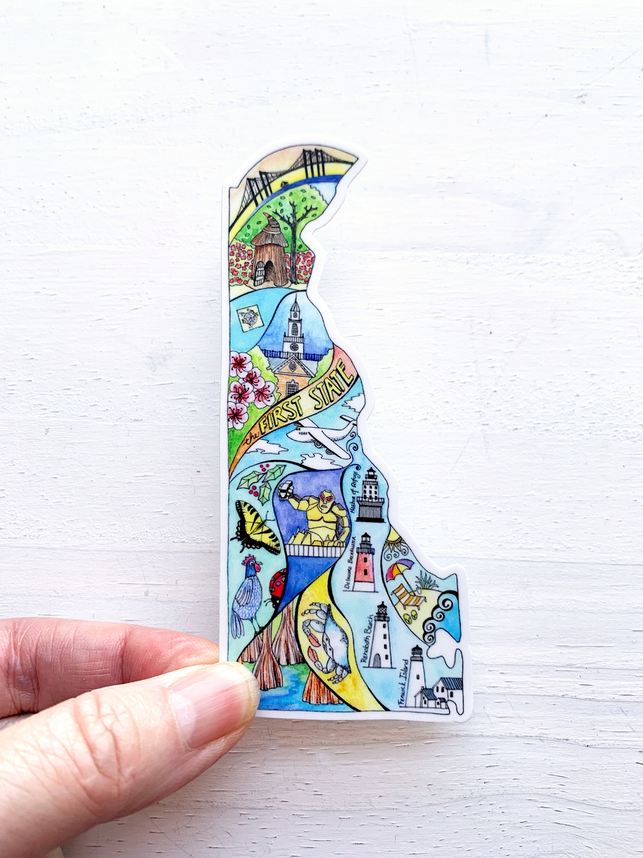 Delaware Vinyl Sticker Laptop Decal Phone Decal Delaware - Etsy