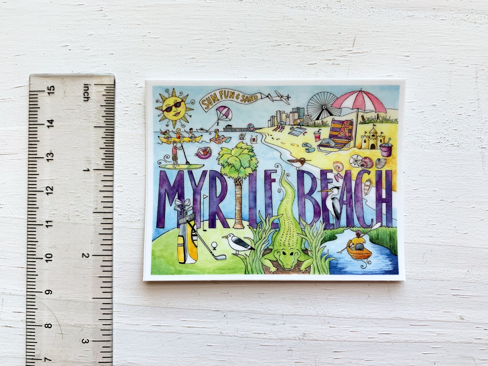 Myrtle Beach SC Vinyl Sticker Myrtle Beach Decal Laptop - Etsy UK