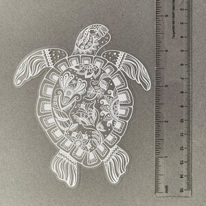 Clear Sea Turtle Sticker, Water Bottle Sticker, Turtle Sticker ...