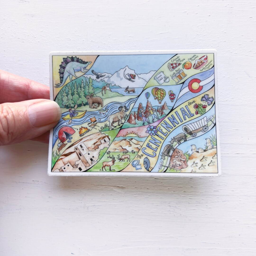 Colorado Vinyl Sticker Colorado Decal Rocky Mountains - Etsy