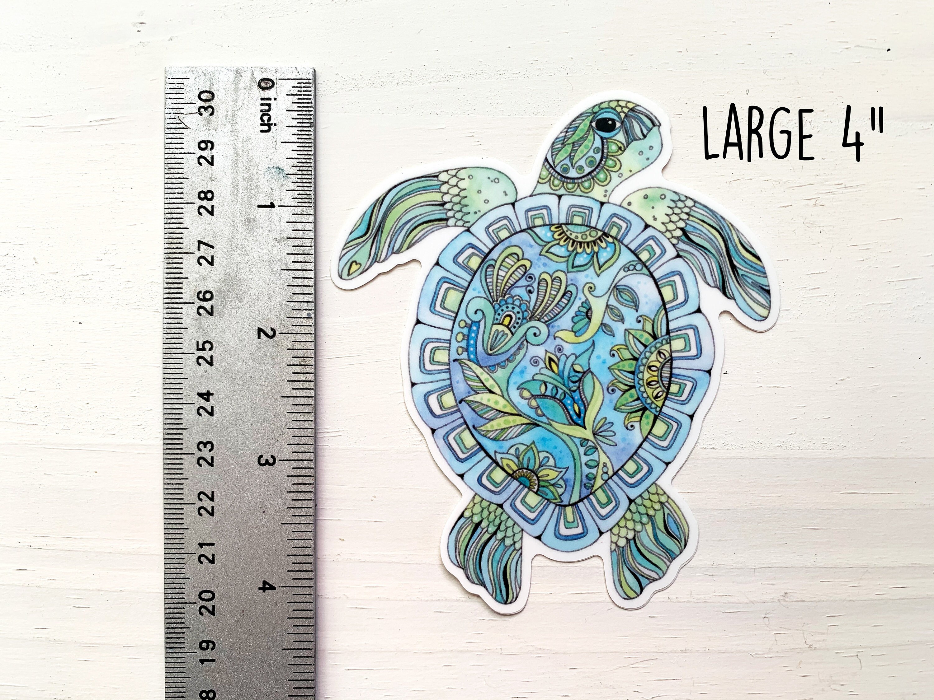 Sea Turtle Decal Sea Turtle Vinyl Sticker Laptop Decal - Etsy