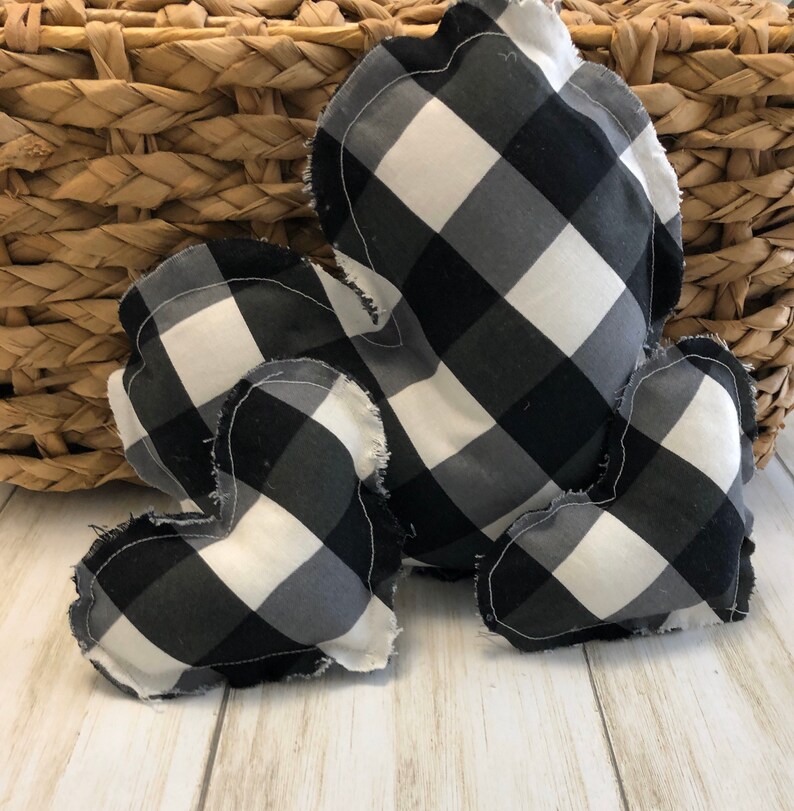 Tiered Tray Pillows Mini Pillows Buffalo Plaid Mini Hearts | Etsy