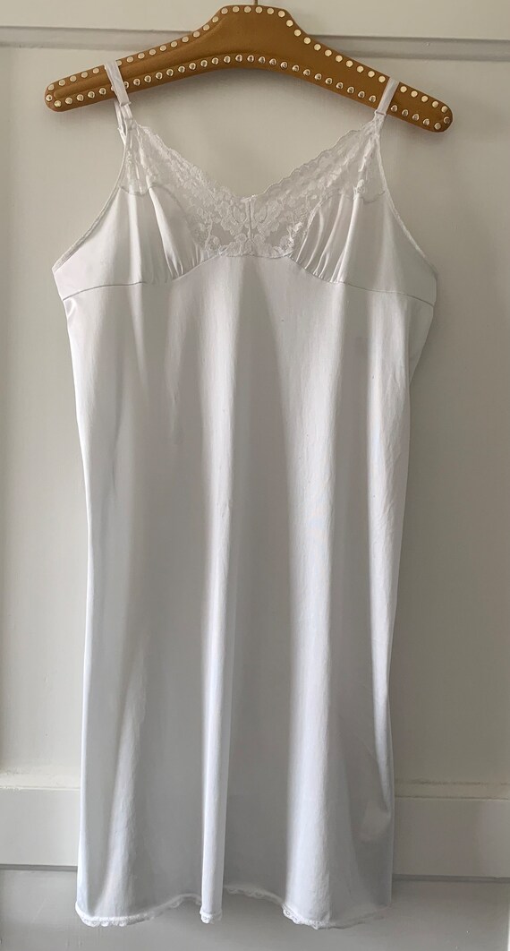 Vintage mini dress 1940s 1950s nightgown lace antique… - Gem