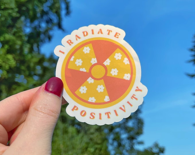 Radiation Therapy Sticker I Radiate Positivity, Rad Tech Gift ...