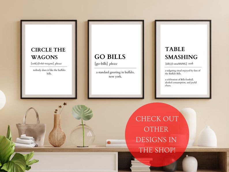 Buffalo Bills Table Smashing Definition PRINTABLE Wall Art, Buffalo ...