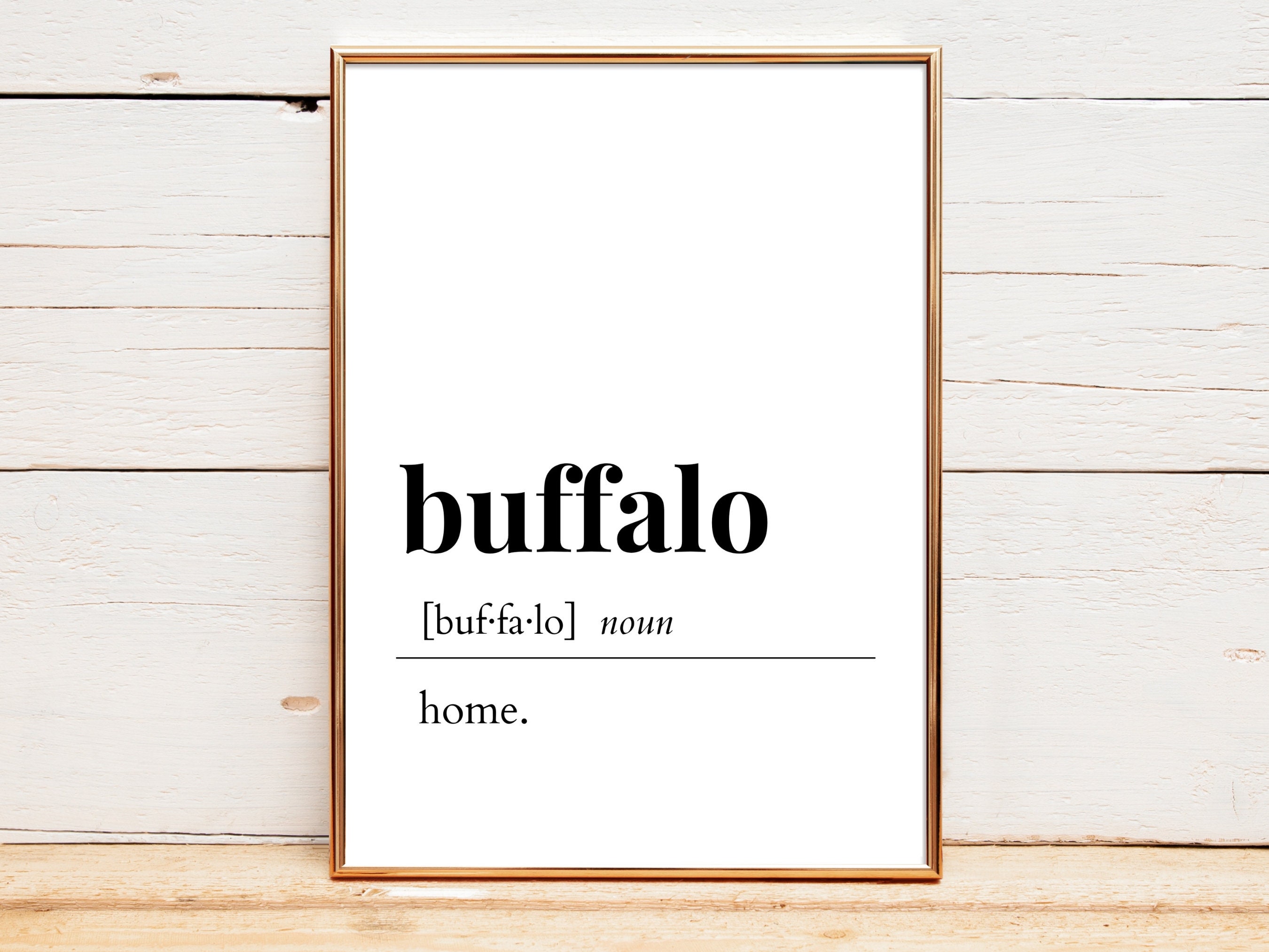 Buffalo New York Definition PRINTABLE Wall Art, Buffalo NY Poster Print ...