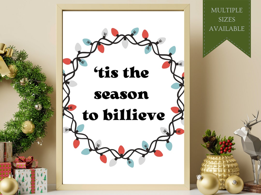 Buffalo Bills PRINTABLE Tis the Season to Billieve Wall Art, Digital ...