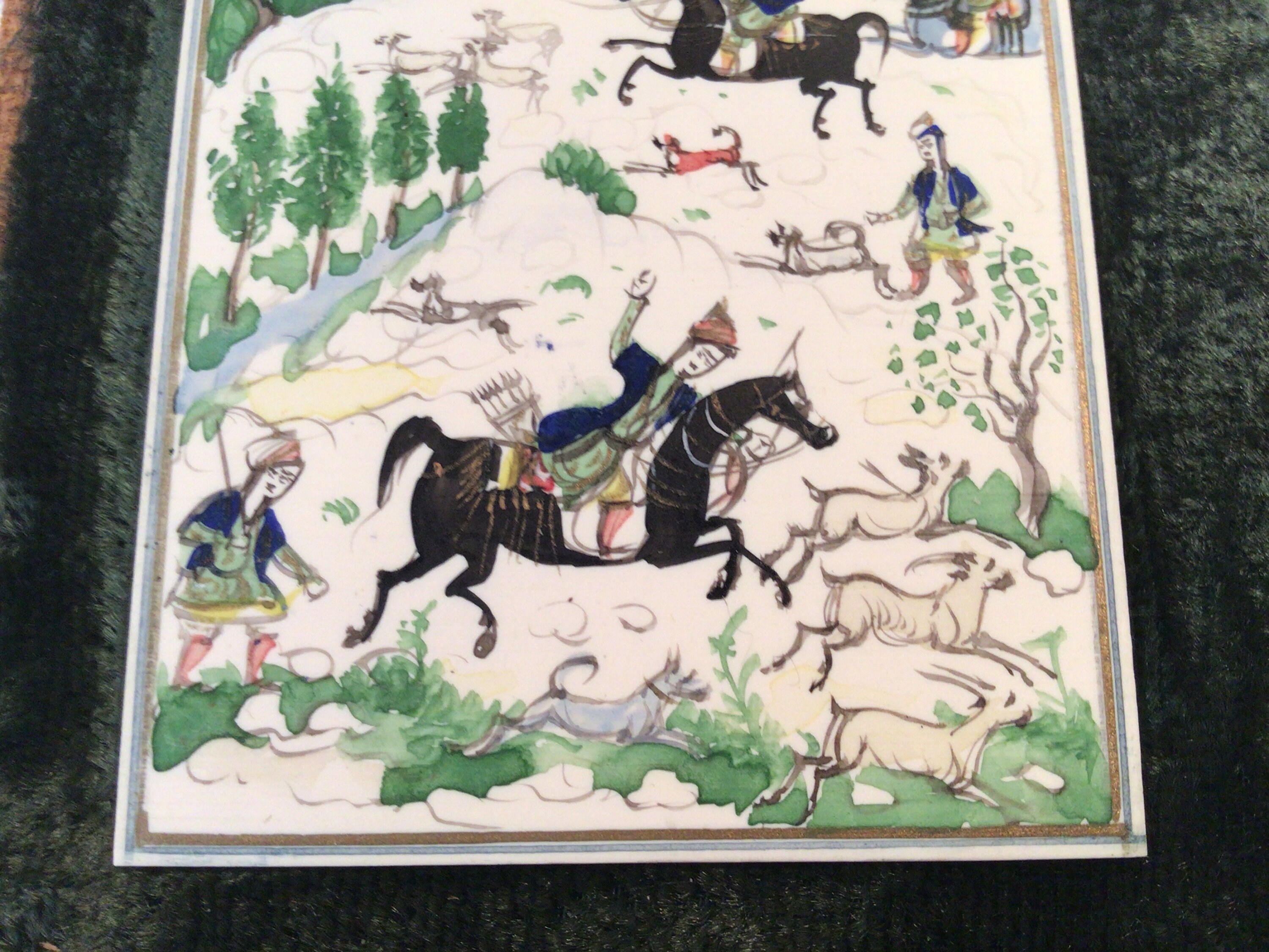 Persian Miniature Painting of a Hunt Scene 3.5 by 2.25 Inches - Etsy