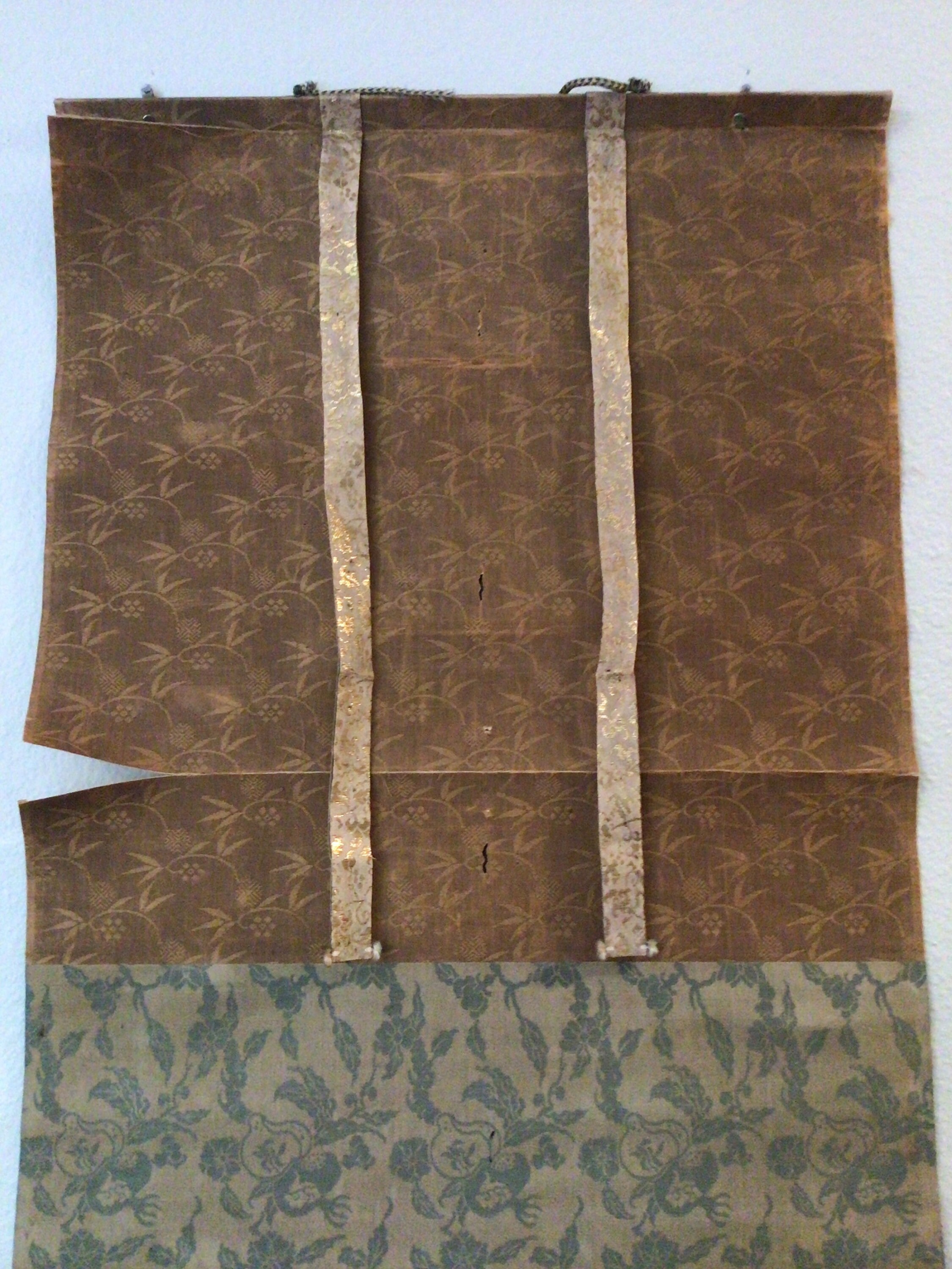 Chinese 19th Century Landscape Scroll Painting Mounted on Silk With ...