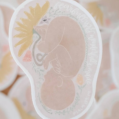 Unborn Baby in Womb Sticker for Water Bottle Pro-life Decal - Etsy