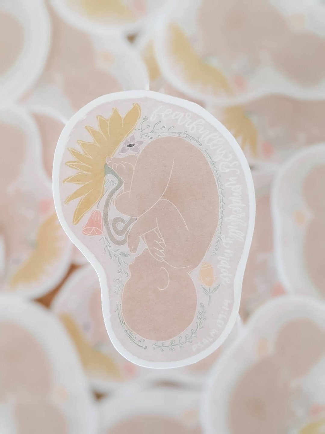 Unborn Baby in Womb Sticker for Water Bottle| Pro-life Decal ...