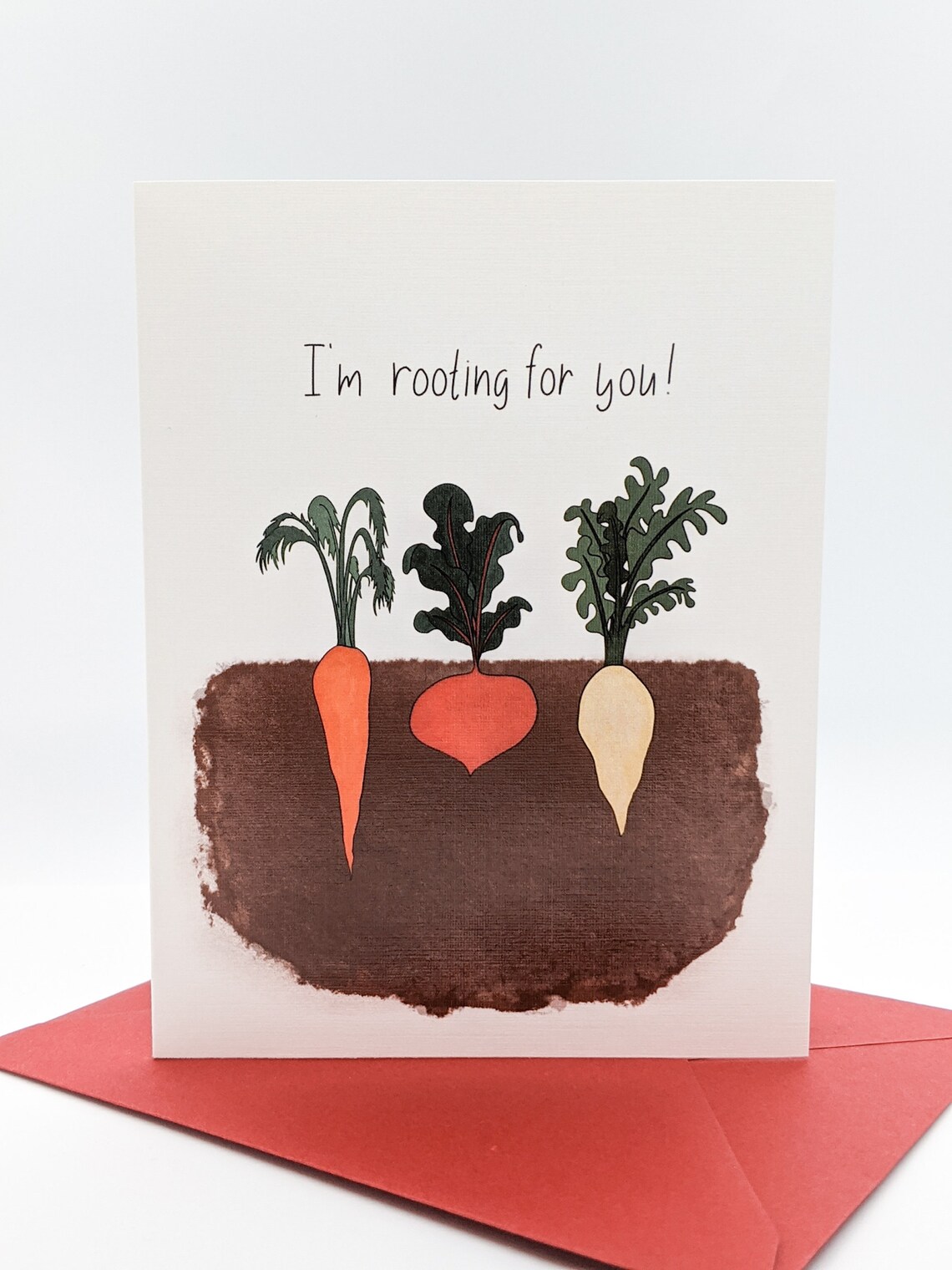 I'm Rooting for You Funny Plant Pun Encouraging Greeting | Etsy