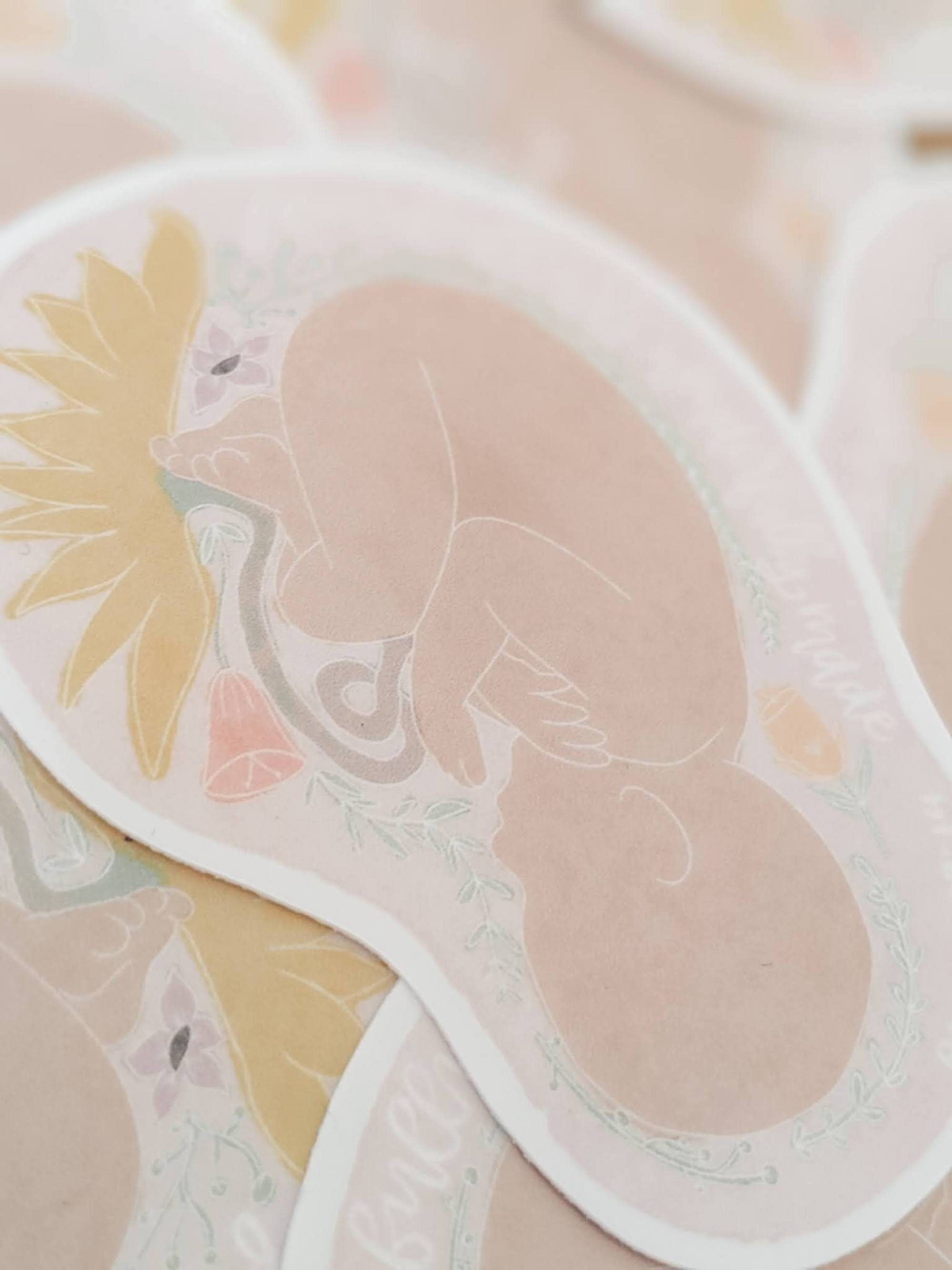 Unborn Baby in Womb Sticker for Water Bottle Pro-life Decal - Etsy