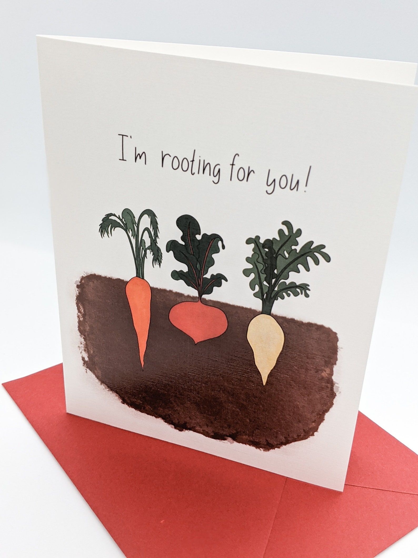 I'm Rooting for You Funny Plant Pun Encouraging Greeting - Etsy