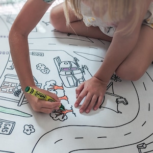 Giant Coloring Page City Play Mat for Kids | Interactive Coloring ...